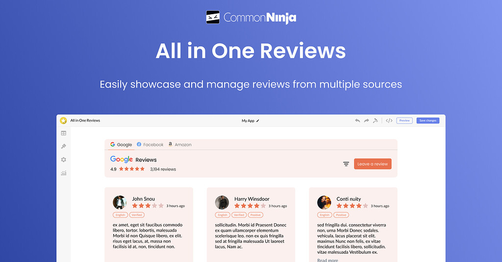 New App: All in One Reviews - 📣 Announcements - Common Ninja