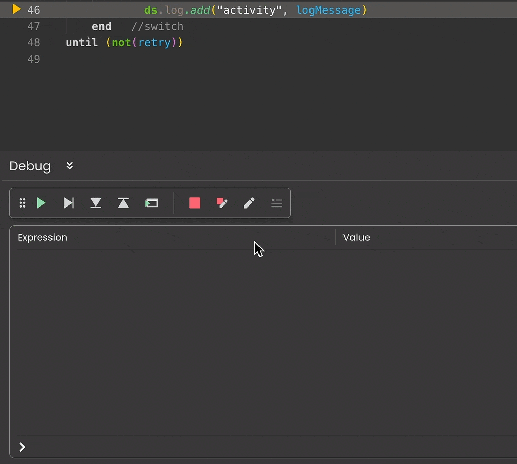Using command-e in debugger to add expression to watcher shows undefined, but typing the ...