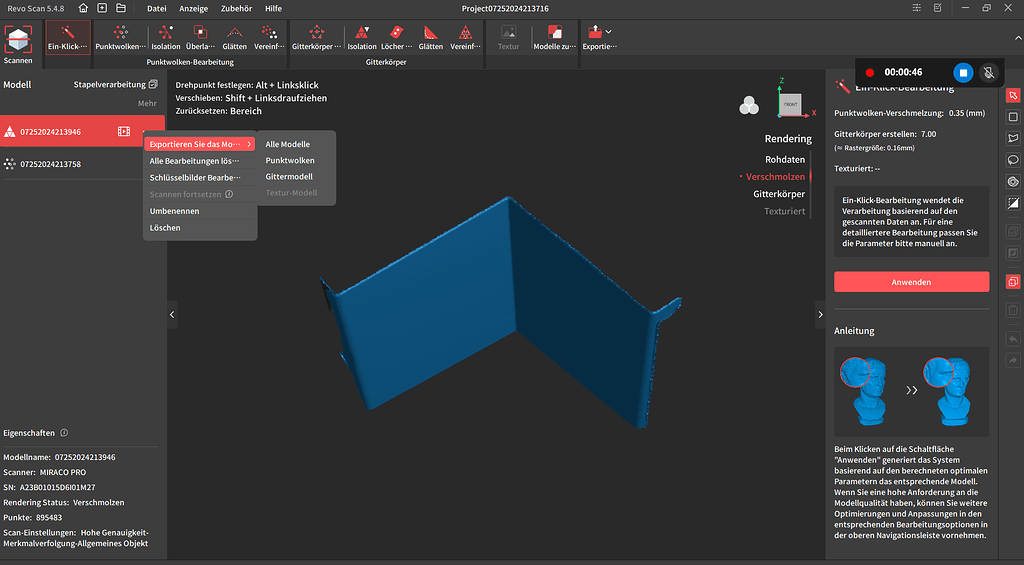 Revo Scan UI tabs text cut off - Issues - Revopoint 3D Revo Scan UI tabs text cut off - Issues - Revopoint 3D