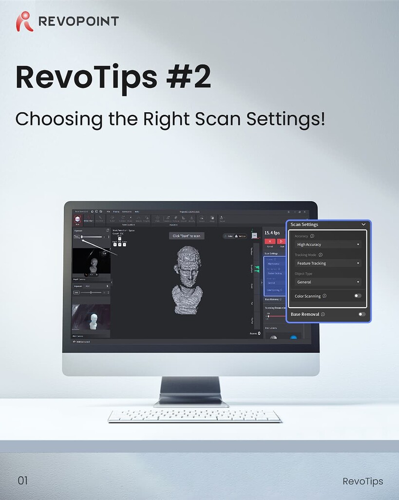 RevoTips #2: Choosing the Right Scan Settings! - MetroX - Revopoint 3D