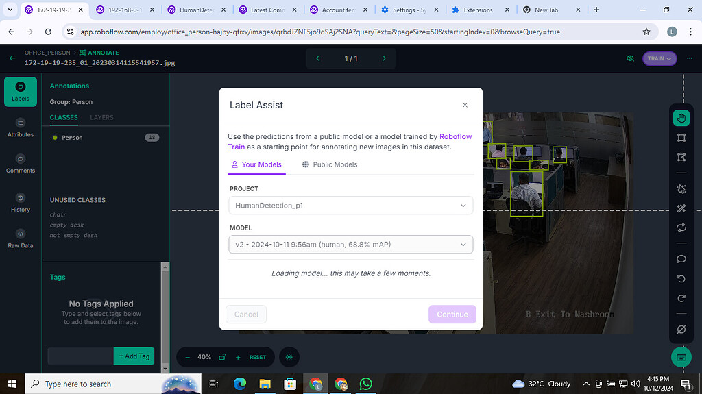 I’m annotating all my images dataset. I used label assist to quickly annotation image and model ...