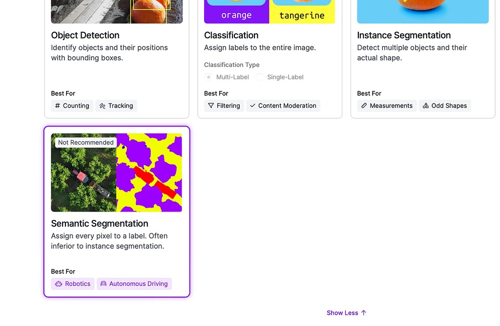 Why is semantic segmentation not recommended by Roboflow? - 🤝 Community Help - Roboflow