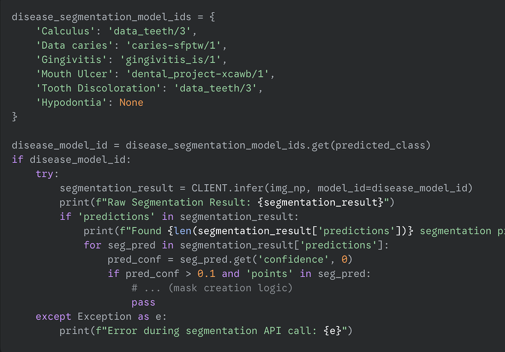 Segmentation Model (dental_project-xcawb/1) Returns Empty Predictions via API Despite Working in ...