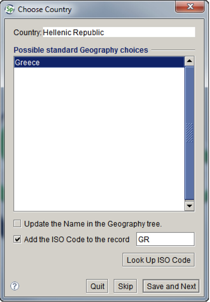 Managing ISO Codes in Specify - Specify 6 Documentation - Specify Community Forum