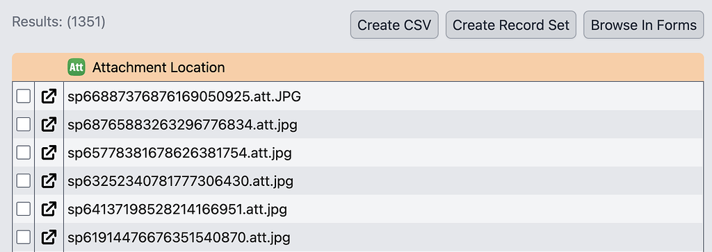 Show attachment URLs in queries and when data exporting - Configuration & Installation - Specify ...