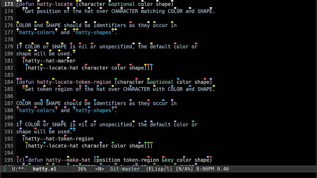 Hatty.el: Hat rendering for avy-esque navigation - Emacs - System Crafters