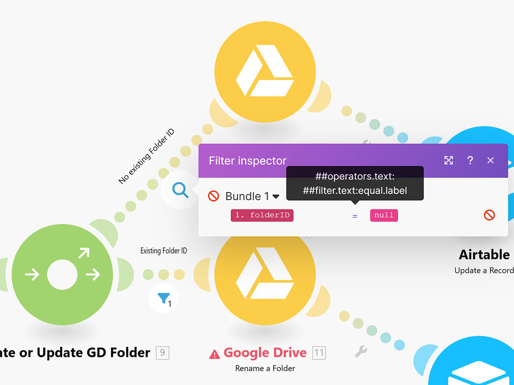 How do I enter a null/blank value in a Make filter - Automations and Integrations - TableForums ...