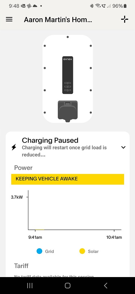Incorrect "grid load is reduced" message? - Bugs and Feature Requests - Evnex Community