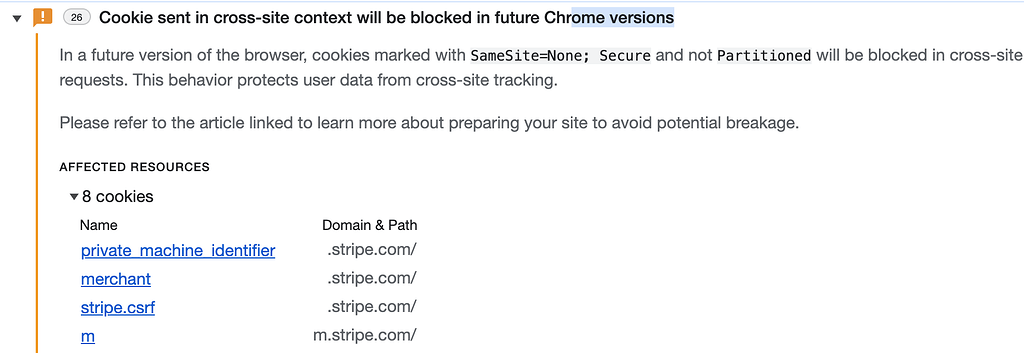 Stripe & Future Chrome Cross-Site Cookie Blocking - Support - Feathery Community
