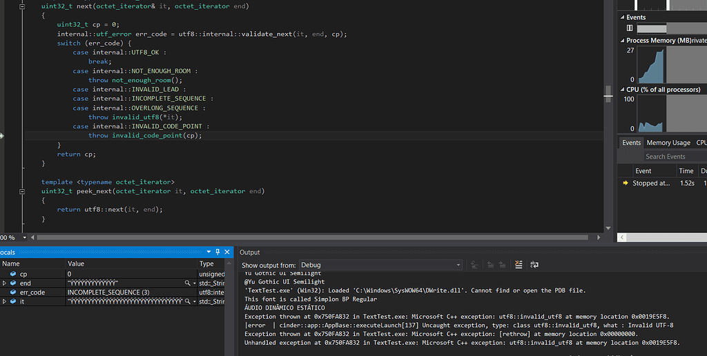 Windows text encoding - Cinder