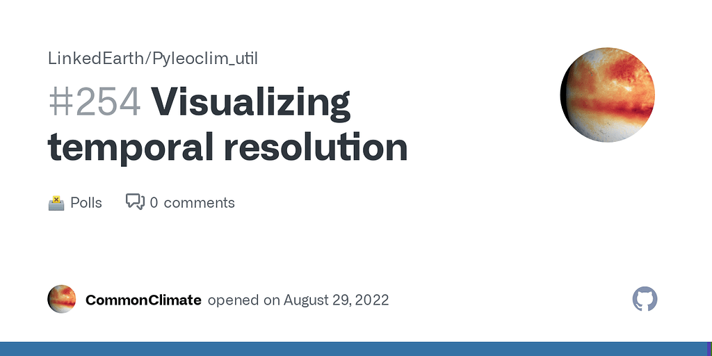 Visualizing temporal resolution - Software - LinkedEarth