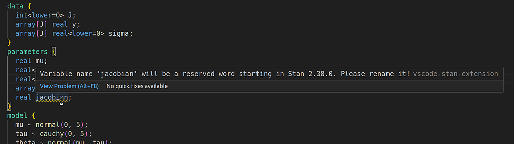 New VSCode plugin for Stan - Announcements - The Stan Forums