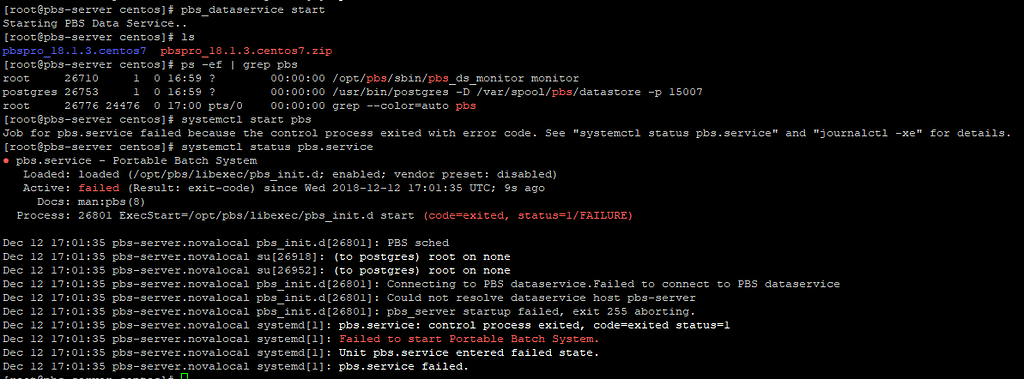 PBS Installation on CentOS7 instance on Open Stack - Users/Site ...