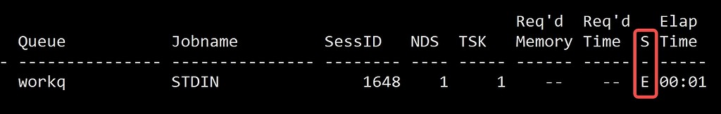OpenPBS Job State - Users/Site Administrators - OpenPBS