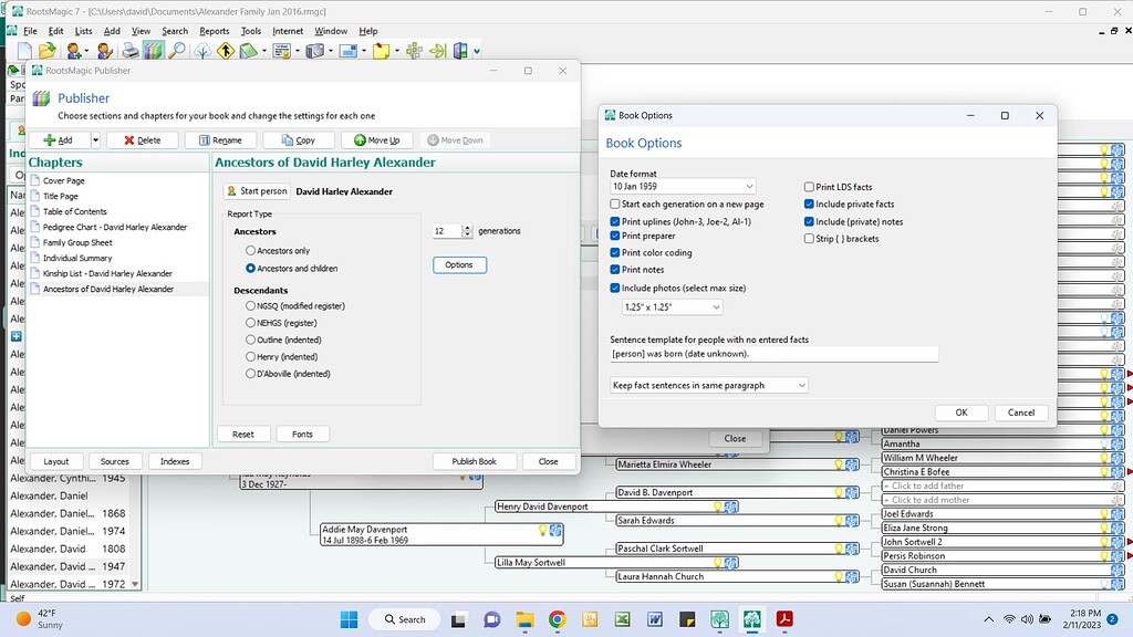 Publish New Book RM8 - RootsMagic - RootsMagic Community