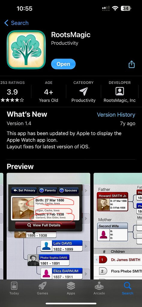 Question on the RM Mobile App using an Apple iPhone and also a comment ...