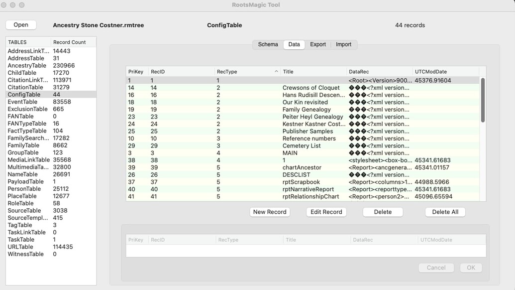 Maintenance tools to RM databases - RootsMagic - RootsMagic Community