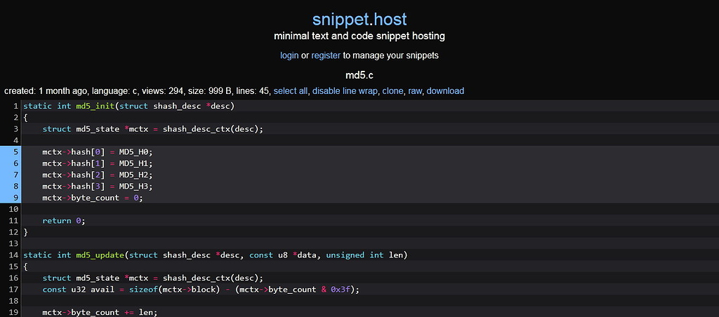 Snippet.host - minimal text and code snippet hosting - Show and Tell - Slim Framework