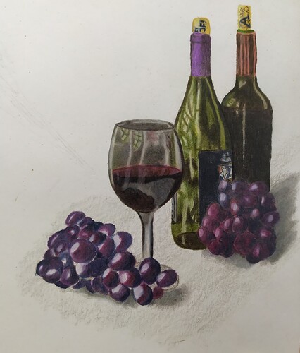 Wine & Grapes drawing - Share Your Art - The Artist's Community by The ...