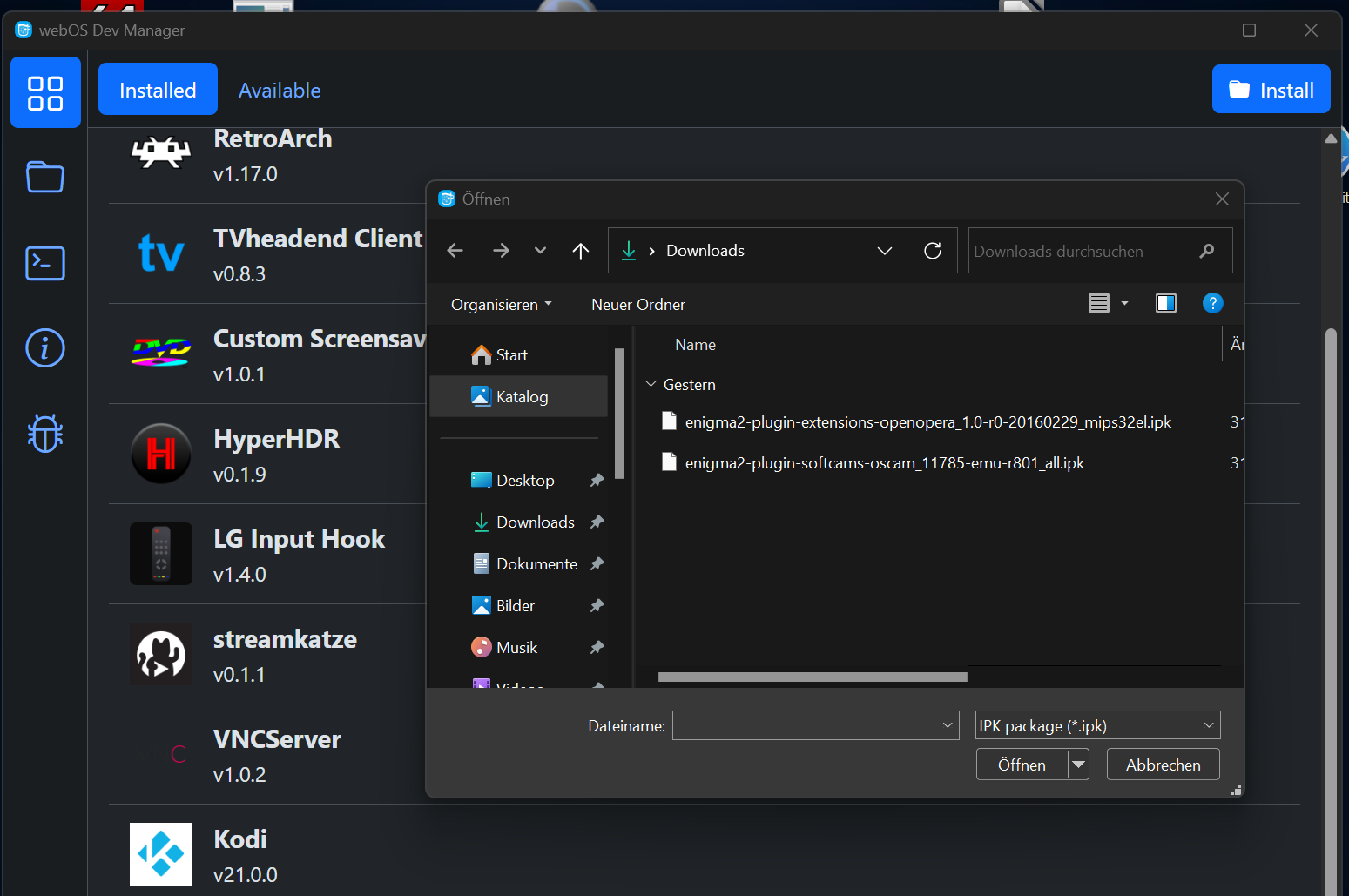 Web browser installation - Others - webOS TV Community