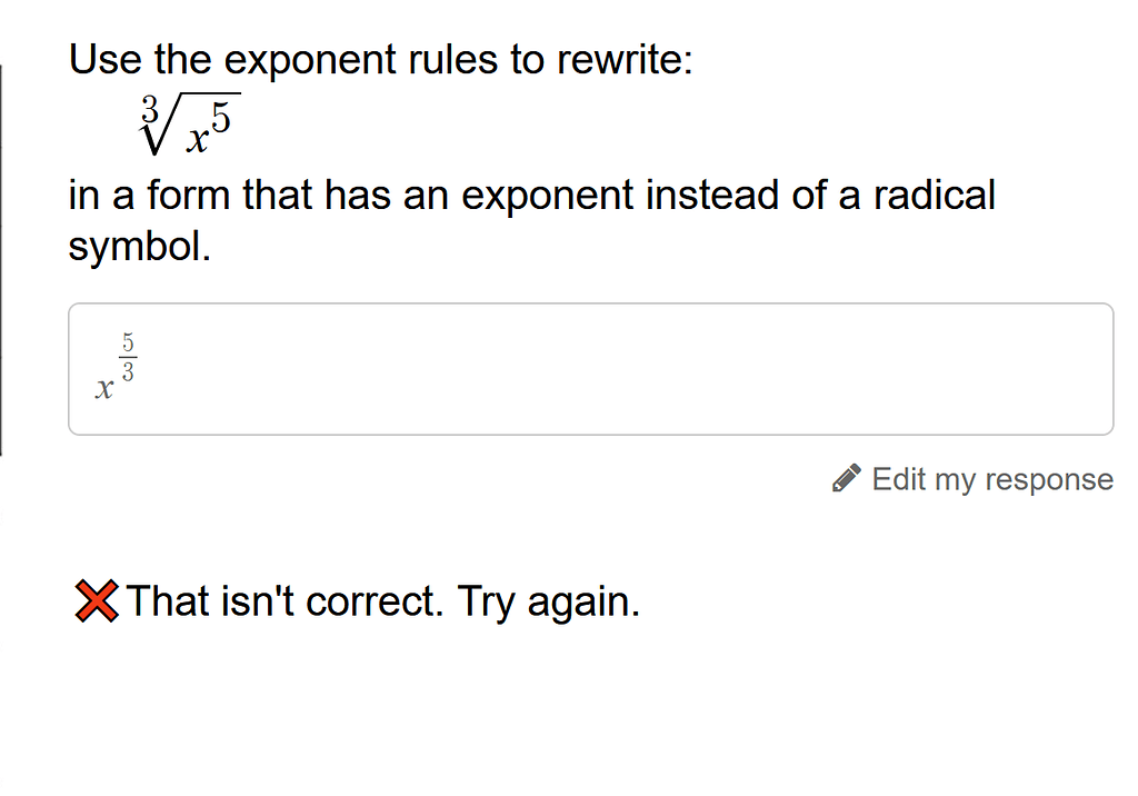 Self-check expression with rational exponents? Why doesn't this work? - Questions - Computation ...