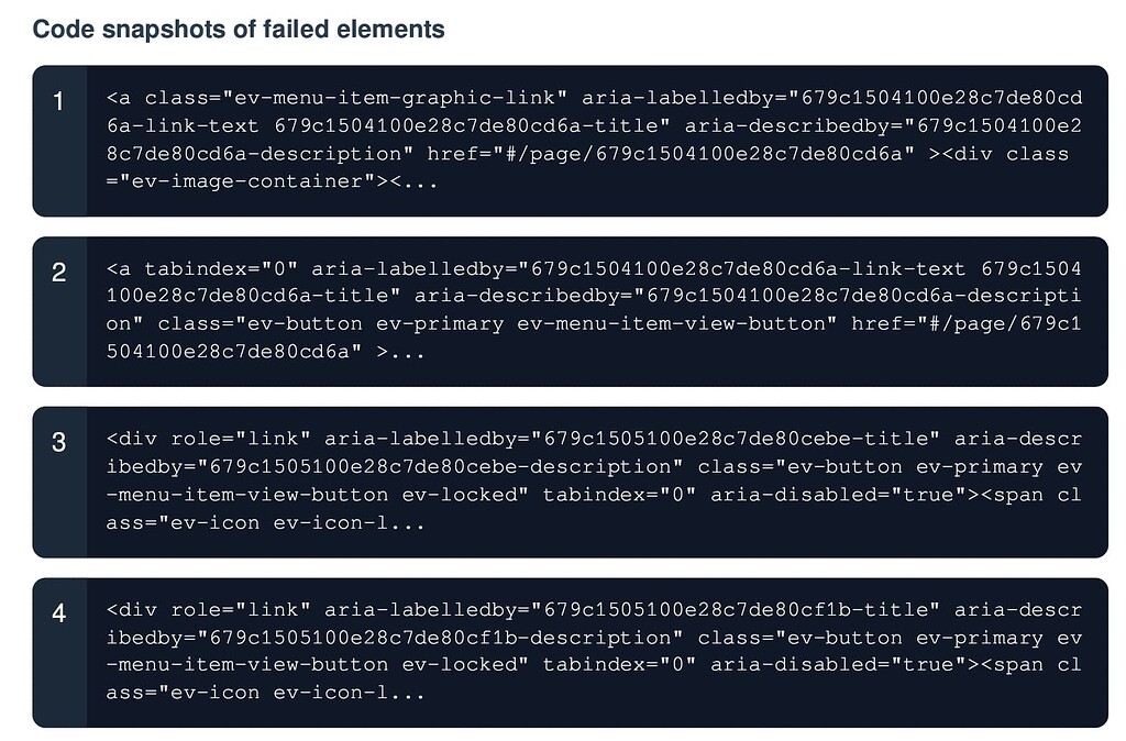 Aria described by and aria labelled by - General Help - The Evolve ...