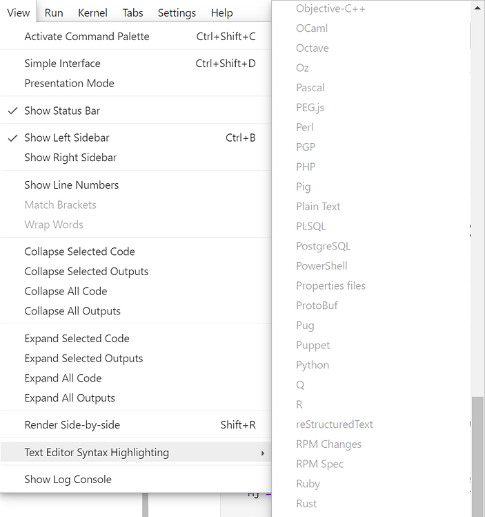 Text Editor Syntax Highlighting Does Not Work Jupyterlab Jupyter Community Forum 4997