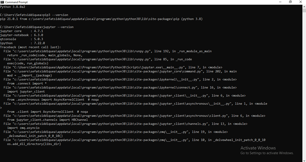 Getting AttributeError while opening jupyter notebook - Notebook - Jupyter Community Forum