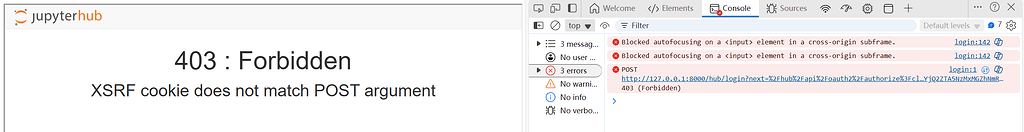 403 : Forbidden XSRF cookie does not match POST argument - JupyterHub - Jupyter Community Forum