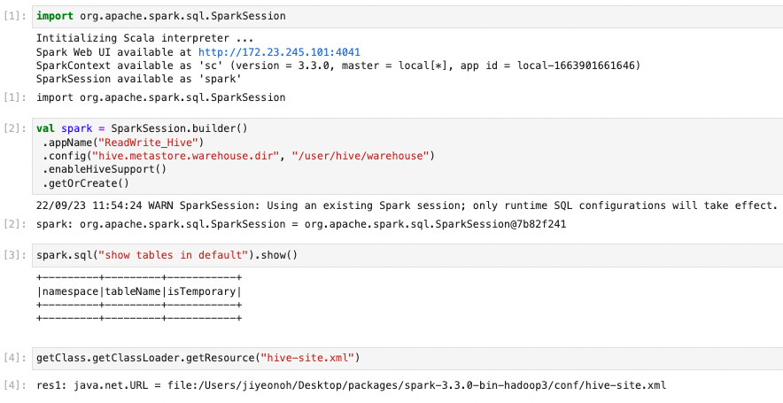 Jupyterlab Spylon Kernelscala Kernel Unable To Get Hive Data Jupyterlab Jupyter Community