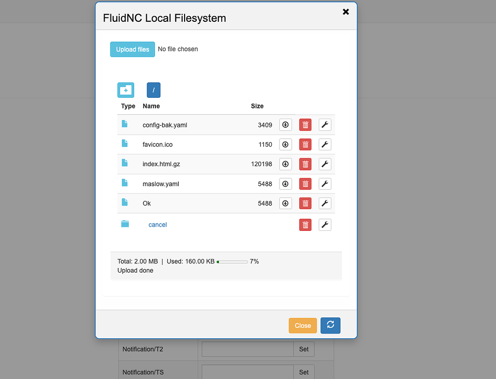 FluidNC from 1.05 renaming bug on Android Chrome - Software - Maslow CNC Forums