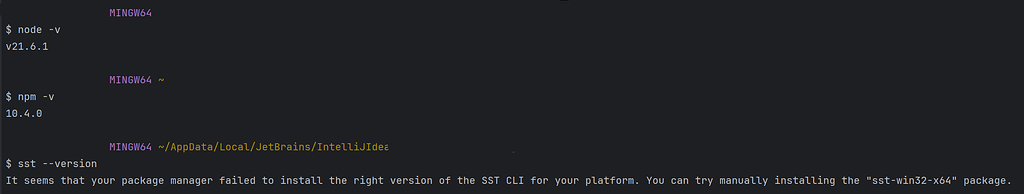 Unable to install sst on a WLS - SST Guide Forums