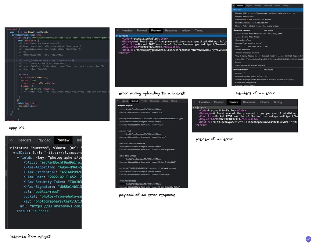 Vue 3, AwsS3 issue, 412 status Precondition failed - Uppy - Transloadit Community