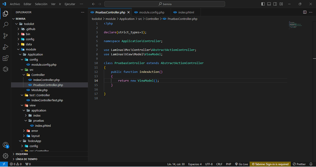 Controller, view, module config - Components & MVC - Laminas Project Community