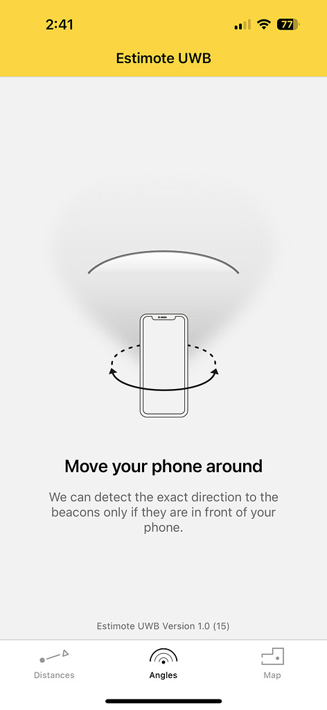 Estimote App Not Showing Angles - UWB Beacons - Estimote Community Forums