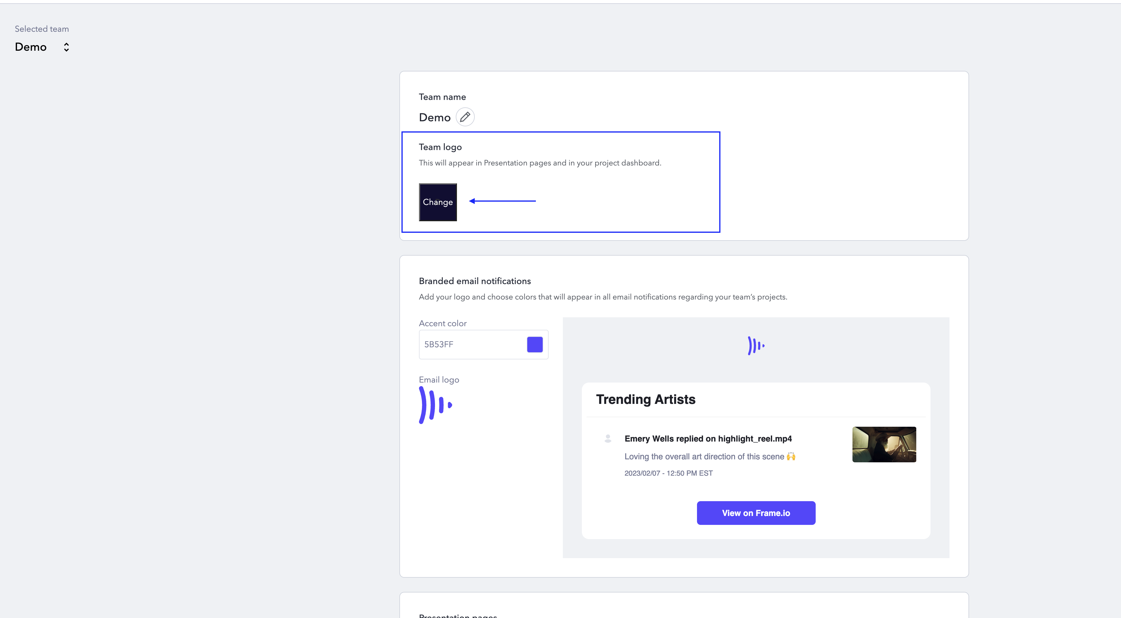 Upload URL in Team data type - api - Frame.io Developer Forum