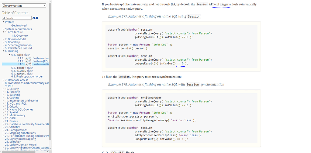 Documentation missleading - Hibernate ORM - Hibernate