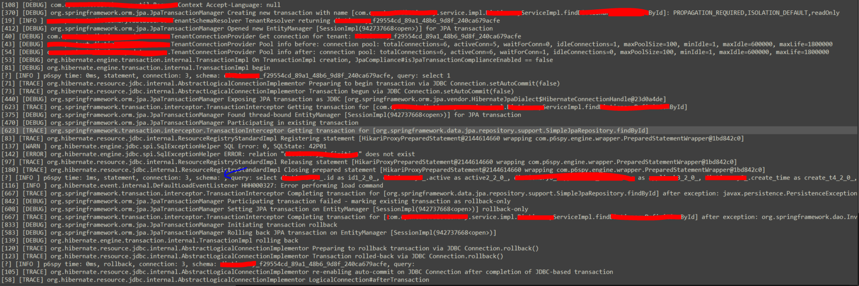 During high load Hibernate does not set schema when transaction pooling is set - Hibernate ORM ...
