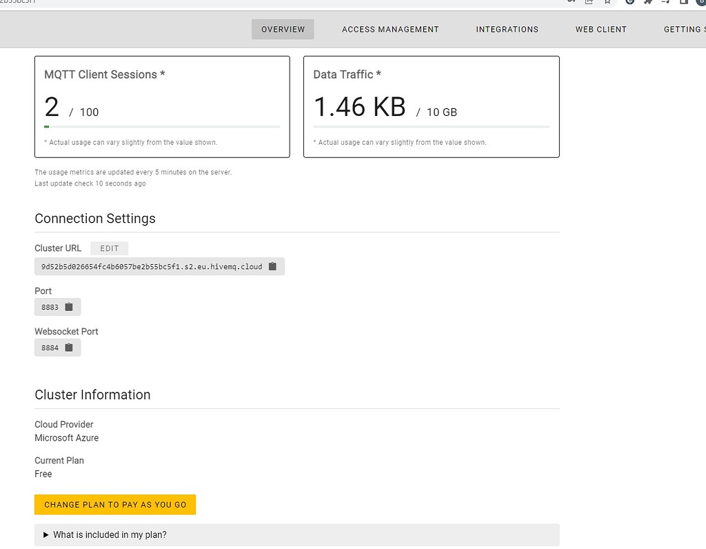 Unable to connect with cluster - HiveMQ Cloud - HiveMQ Support Forum