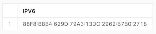 Snowflake UDF: TO_IP6 - Convert IPv6 Hex Value to its IPv6 string equivalent - Integrations ...