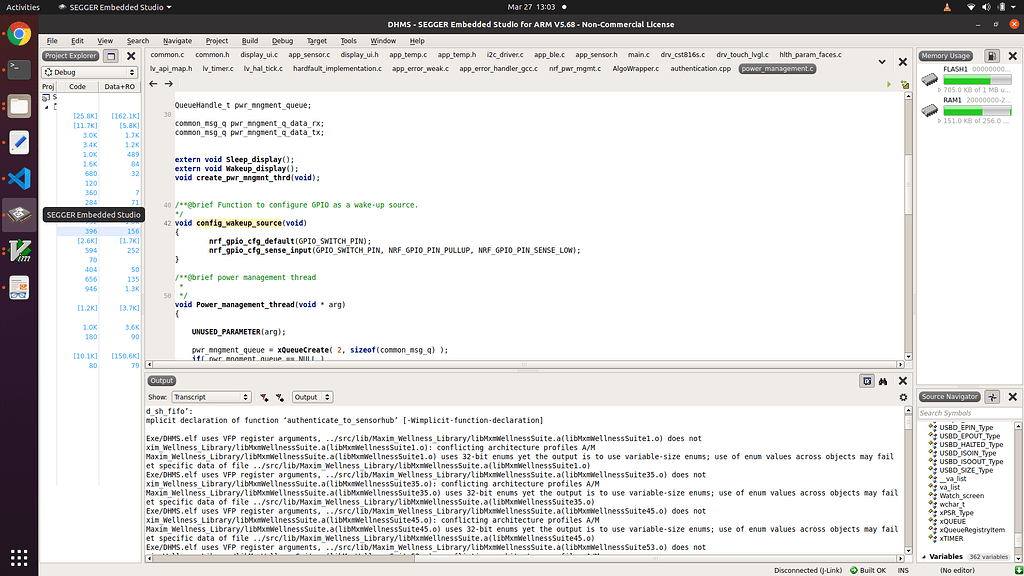 How to integrate maxim wellness library on NRF52840 - Application development - Arm Mbed OS ...