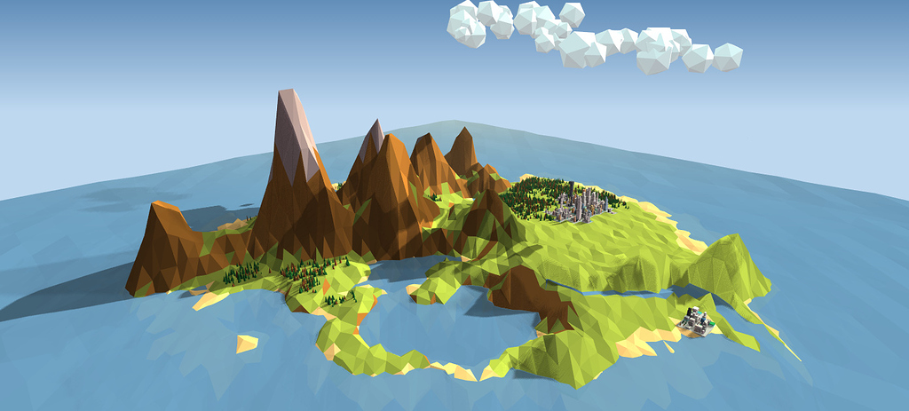 Procedural Island and City Generator, and Flight Simulator (Three.js ...