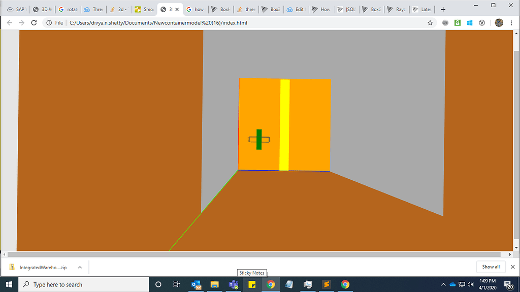Unable to update the position of the BoxHelper when geometry on box changes on click - Questions ...