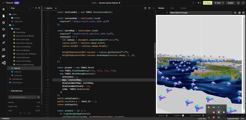 How can I use InstancedMesh to create 1000 groups with multiple child ...