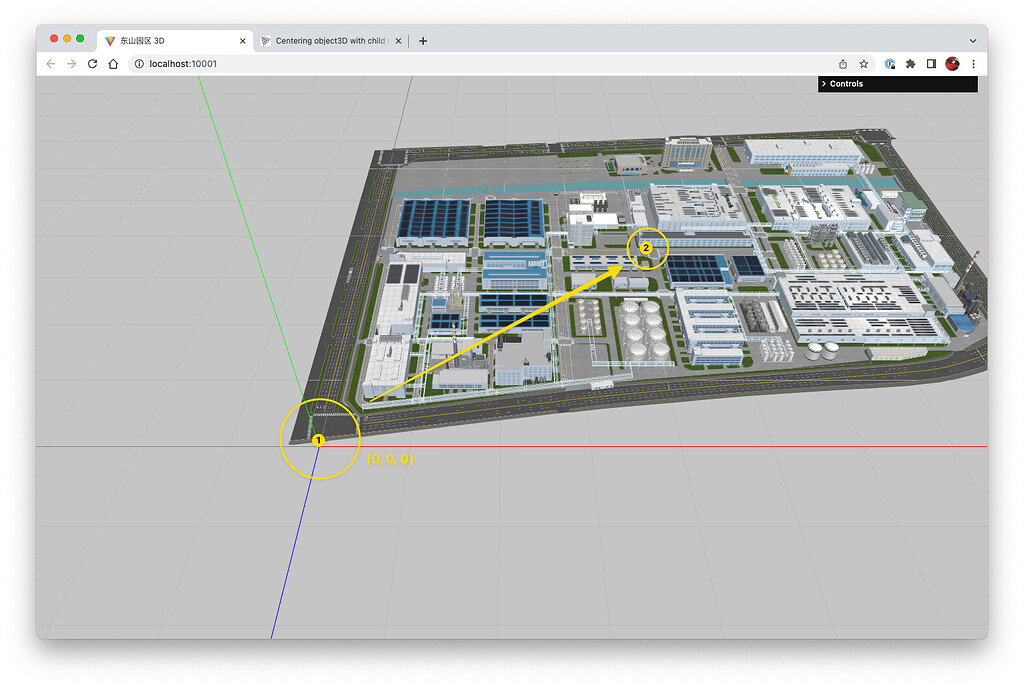 How to move the origin point to the center? - Questions - three.js forum