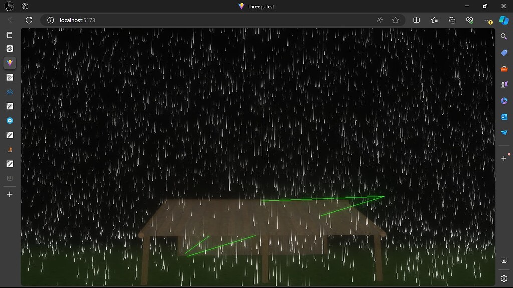 Making rain drop collision - Questions - three.js forum