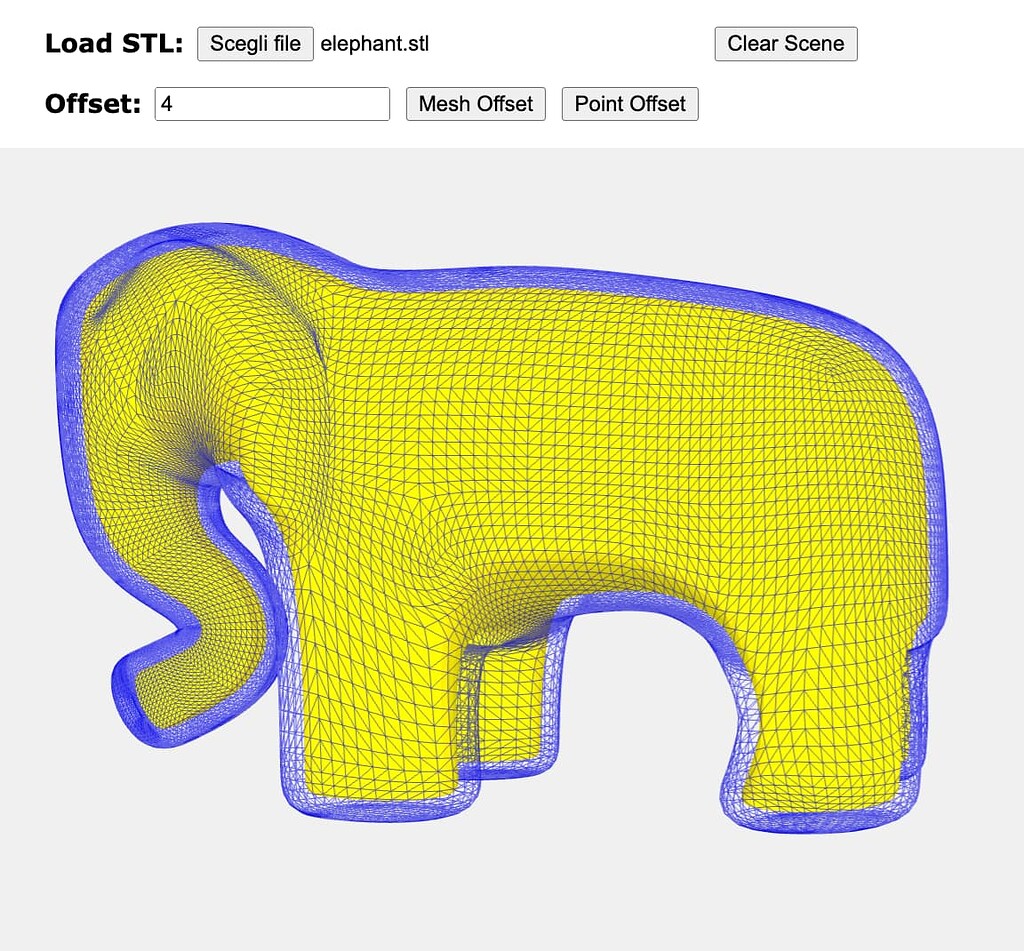 Offsetting a mesh - Showcase - three.js forum