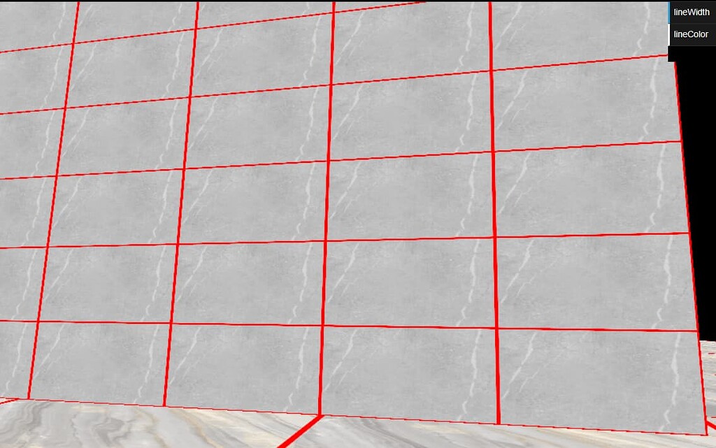 Create Grouting from GLSL shaders / draw line around the texture image - Questions - three.js forum