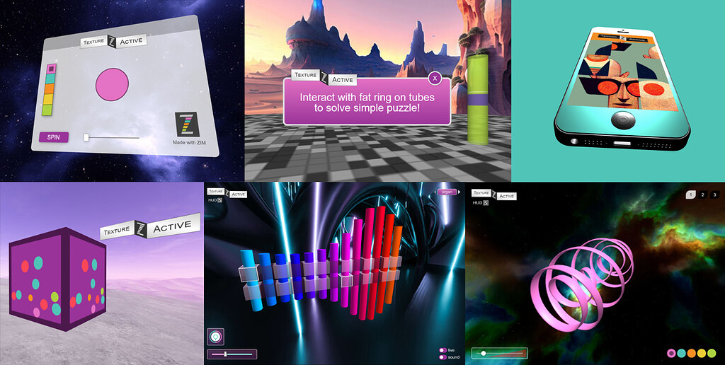 ZIM TextureActives for Interactive Textures - Resources - three.js forum