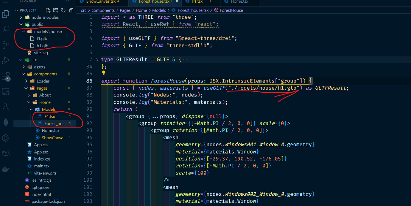 Why my house model not showing and animation not working? - Questions - three.js forum